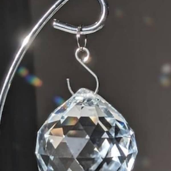 Tabletop Memorialight Crystal W/stand- Sympathy Grief Gift Rainbow ...