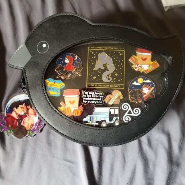 Crow Ita Bag Black Crossbody Purse - Etsy