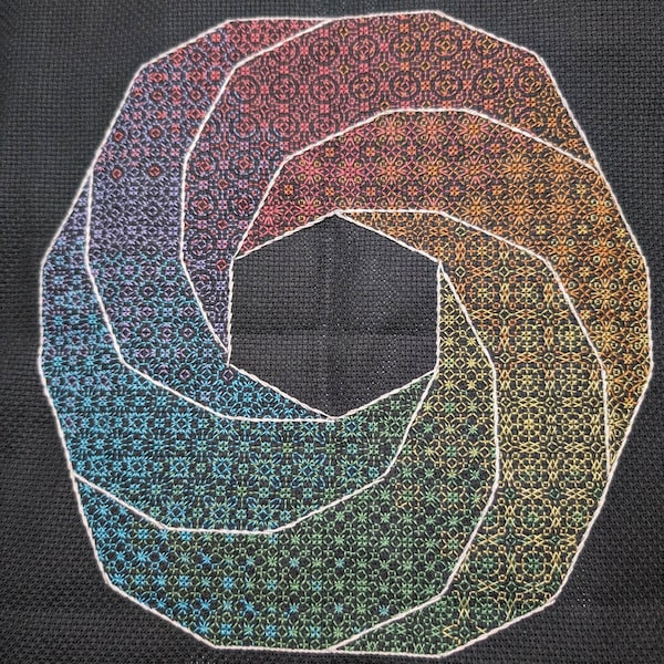 Magic Rings Blackwork Sampler Pattern - Etsy