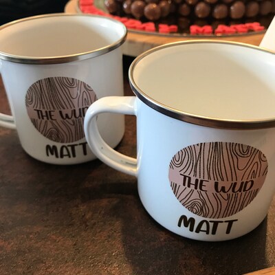 Personalised Enamel Tea or Coffee Mug. Personalized With Your Image or ...