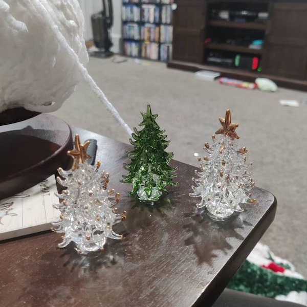 Handmade Glass Christmas Tree,christmas Sculpture Decor,glass Art ...