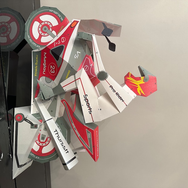 DIY Papercraft Sports Bike,paper Toy, Instant Digital Download, Pdf, 3d ...