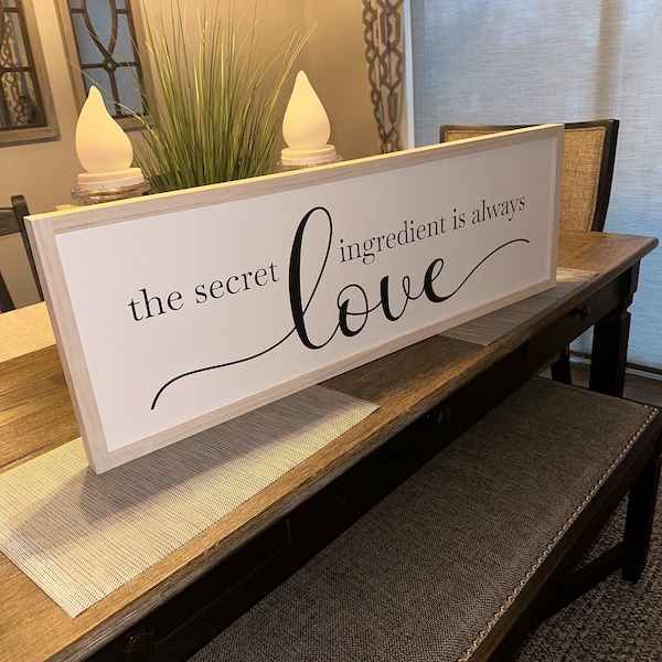 Kitchen Sign, the Secret Ingredient is Always Love Sign, Kitchen Wall ...