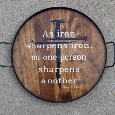 As Iron Sharpens Iron, so One Man Sharpens Another Proverbs 27:17 SVG - Etsy