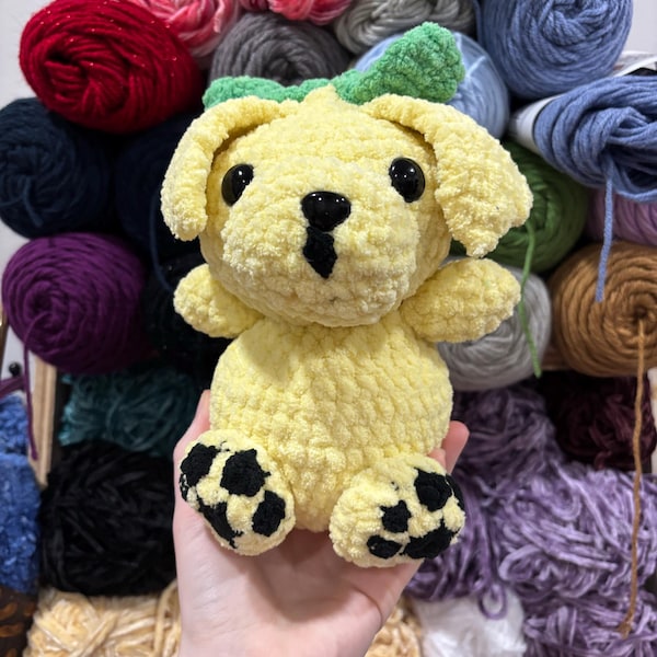 Moss the Sprite Snuggler Crochet Pattern With Fluffy Yarn Tips, Moss ...