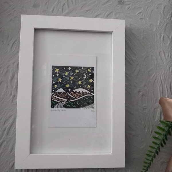 Linocut Print 'waverley 1'. Lino Artists Print of Edinburgh Waverley ...