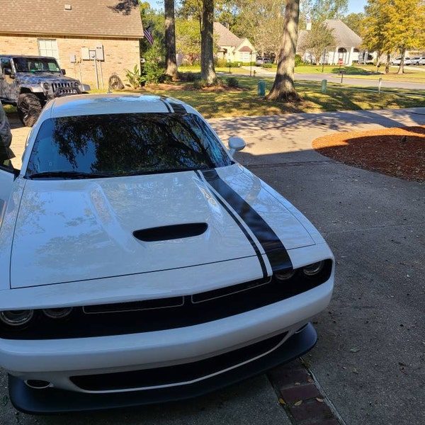 Single Offset Rally Racing Stripes for Dodge Challenger 3M Vinyl Stripe ...