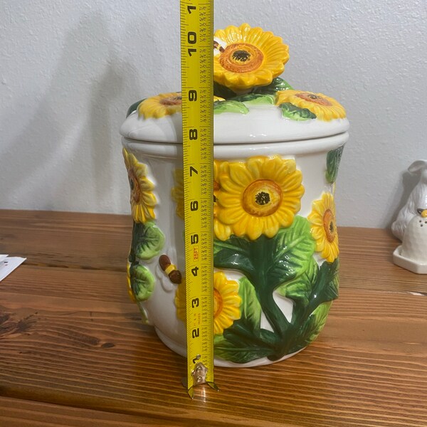 Sunflower Ceramic Kitchen Canister Set - Etsy