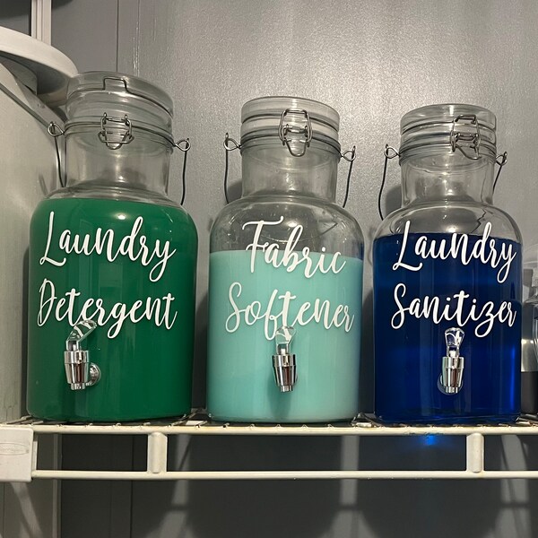 Fabric Softener Label Decal / Laundry Room Decor / Laundry Label ...