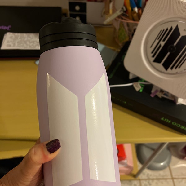 BTS Set of 2 6 BTS White Vinyl Decal Sticker for Car Window, Yeti ...