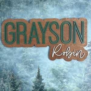 Forest Name Sign, Forest Letters, Letter Sign, Forest Nursery Sign ...