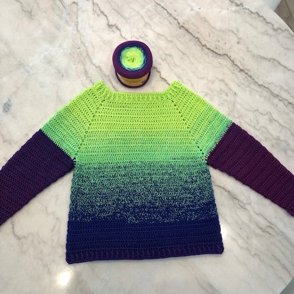 Kid's Everyday Raglan Sweater Crochet Pattern - Etsy