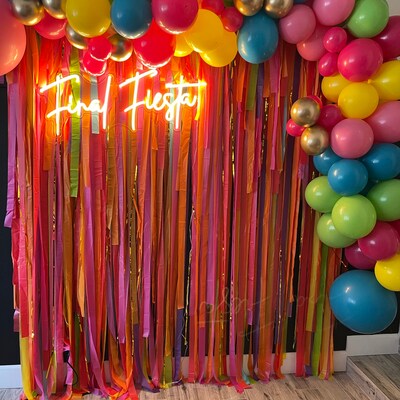 Fiesta Backdrop, Fiesta Decorations, Streamer Backdrop, Fringe Backdrop ...
