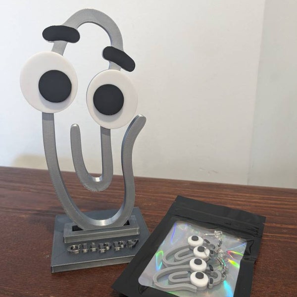 3d Printed Microsoft Clippy With Free Set of Clippy Earrings or Shoe ...