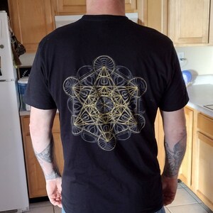 Glow in the Dark Metatron's Cube T-shirt Sacred Geometry T-shirt Men's ...