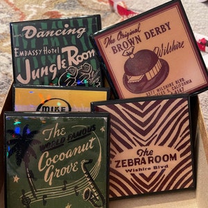 Book Lovers Coaster Set Library Due Date Card Wood Coasters - Etsy