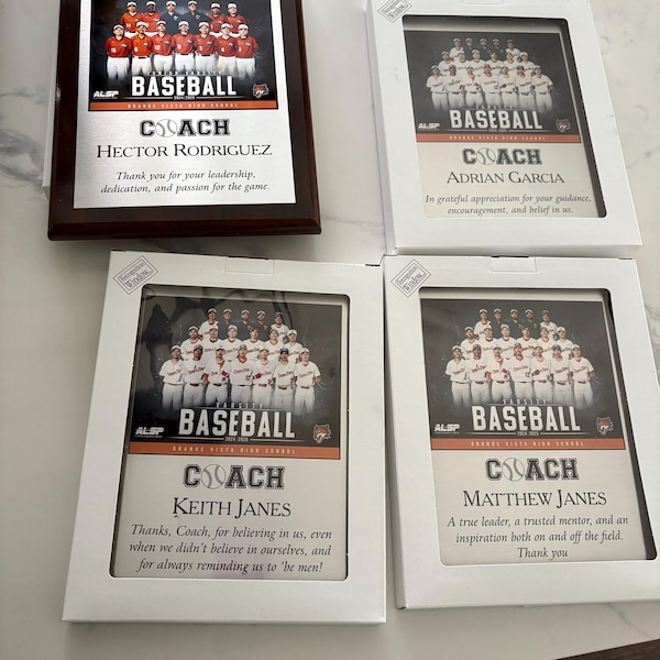 Custom Sports Plaque, Team Photo Display Picture, Personalized Gift for ...