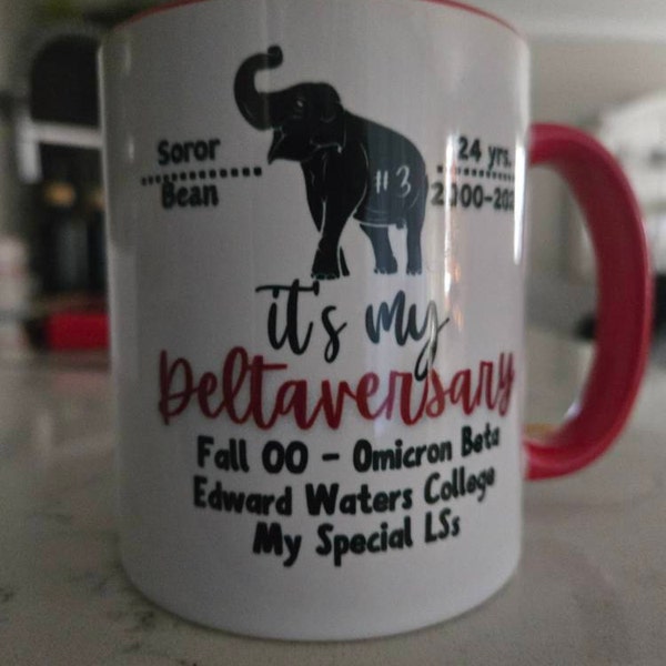 Personalized Deltaversary Coffee Mug, 11oz and 15oz Tea Mug, DST Gift ...