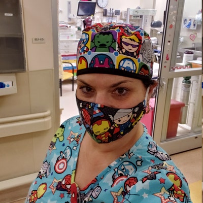 Marvel Comics Deadpool Embroidered Men's Scrub Cap/hat One Size Fits ...