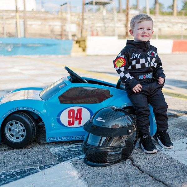 Kids Car Racing Suit, Driver Racing Suit, Pilot Suit, Baby Race Suit ...