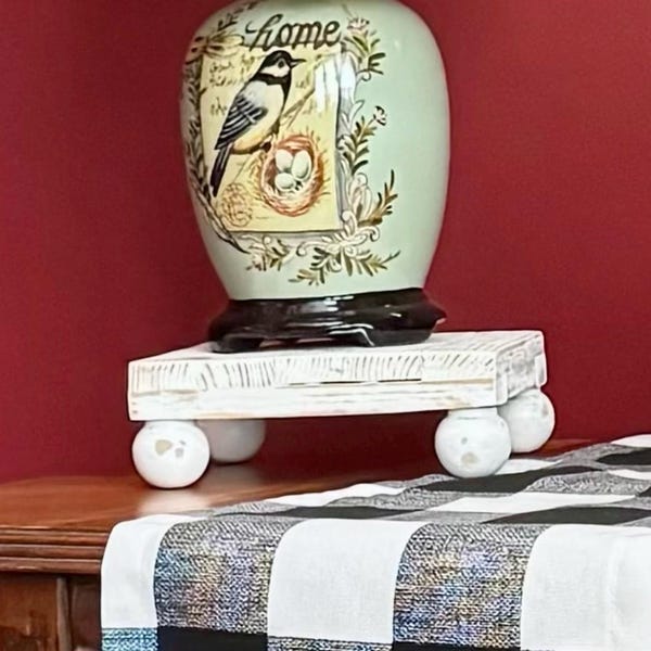 Rustic Wooden Table Riser - Farmhouse Decor Stand - Boho Barnwood ...