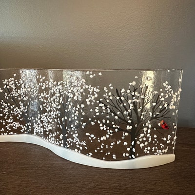 Fused Glass Tree Sculpture, Glass Art, Lyn Hunter Designs Original ...