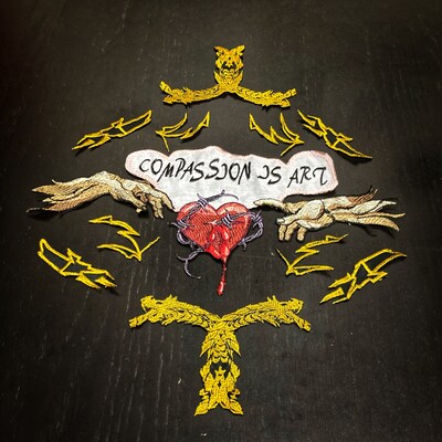 Moks418p Embroidered Patch Compassion is Art Sacred - Etsy