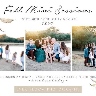 Fall Mini Session Template for Photographers PM052 - Etsy Canada