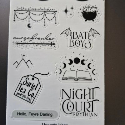 ACOTAR Bookish Sticker Sheet A Court of Thorns and Roses Waterproof ...