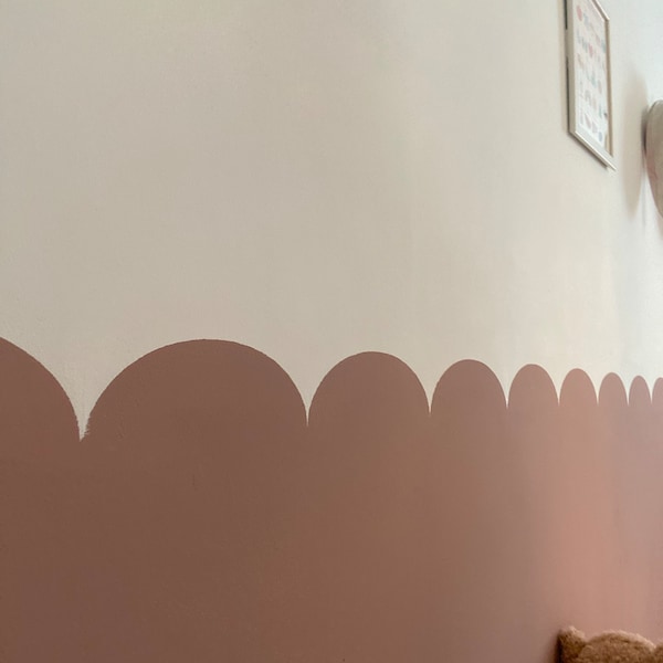 Scallop Edge Stickers - Scallop Edge, Scallops, Wall Stickers, Wall ...