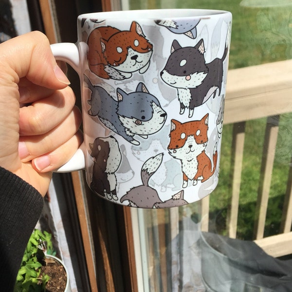 Siberian Husky Coffee Mug, Cute Husky Gift, Husky Lover, Husky Cup ...
