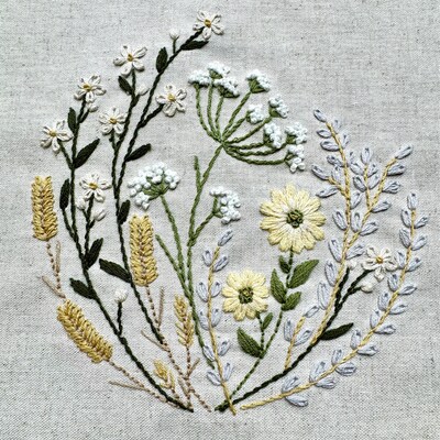 Pocket Flower Embroidery Pattern-pdf Embroidery Pattern Digital ...