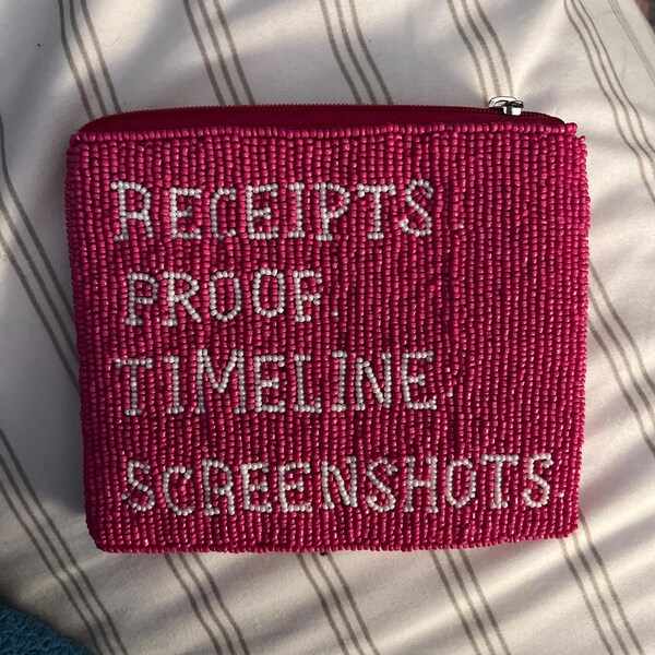 Preppy Coin Purse Beaded Bag Custom Purse Beaded Wallet Coin Pouch ...