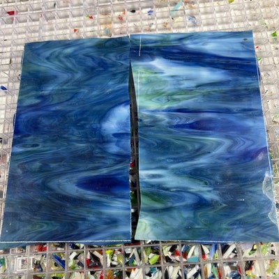 Stained Glass Sheet Clear Waterglass Transparent Spectrum MOSAIC - Etsy