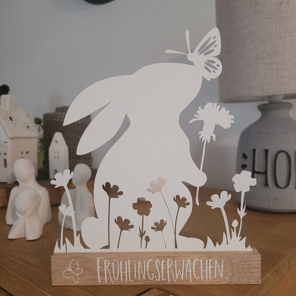 SVG Spring Summer Rabbit With Butterfly on Nose - Easter Bunny With ...