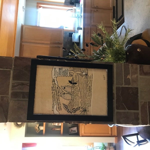 Jimmy Buffett Song, He Went to Paris, Pen and Ink ORIGINAL Drawing on ...