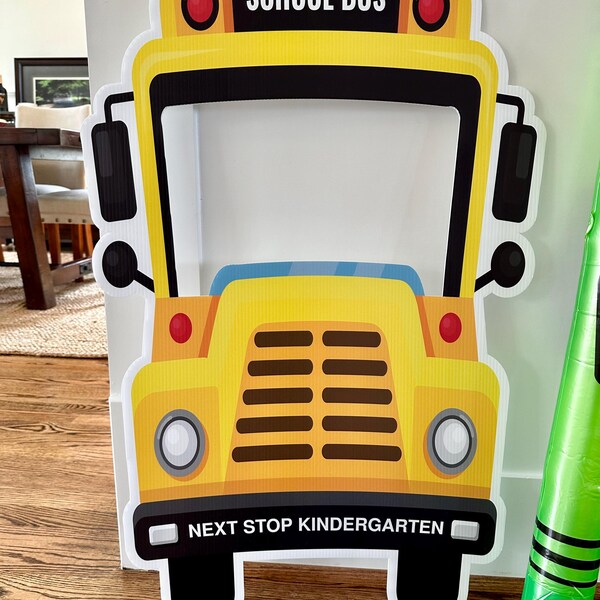 Personalized School Bus Photo Selfie Frame, Back to School Selfie Frame ...