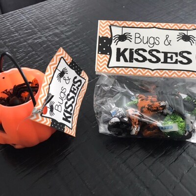 Bugs & Kisses Gift Tags Bag Toppers. Instant Digital Download ...