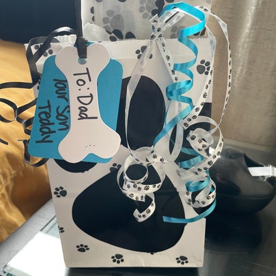 Paw Print Gift Bag for Dog Birthday Party Puppy Birthday - Etsy