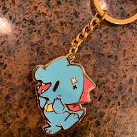 Totodile Shiny Double-sided Enamel Keychain Charm - Etsy