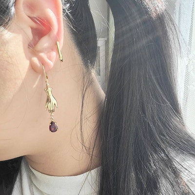 Victorian SUN Intaglio Necklace, Gold and Black Intaglio, 16k Gold ...