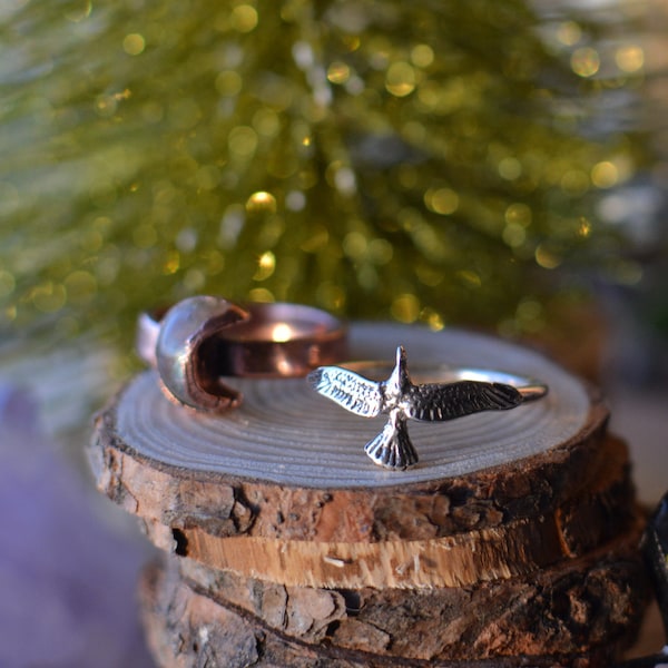 Sterling Silver Thunderbird Ring Hawk Ring Silver Eagle Ring Silver ...