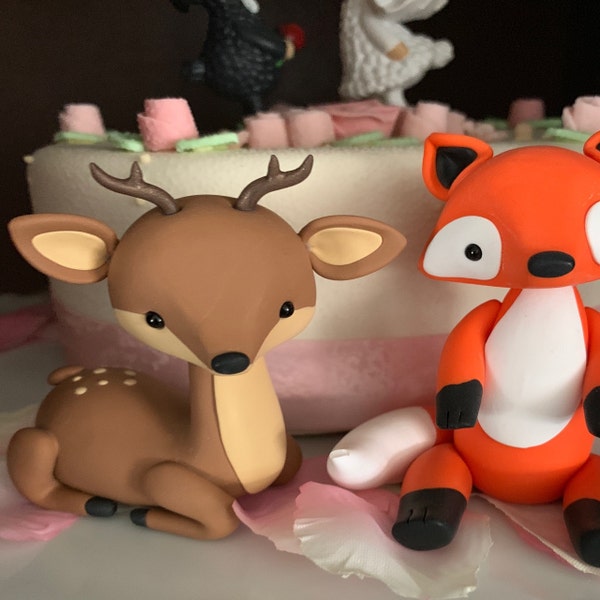 Fawn Woodland Clay Cake Topper and Keepsake Perfect for Woodland Theme ...