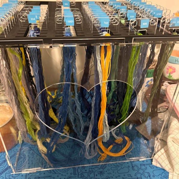 132-count Clear Acrylic Floss Chip Storage Box–ideal Gift for Stitchers ...