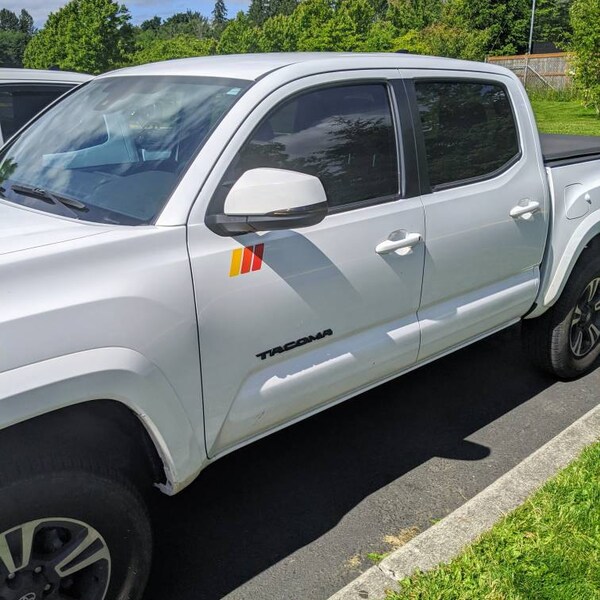 Many Colors & Sizes - Retro Racing Stripes Rainbow Vinyl Die Cut Decal ...