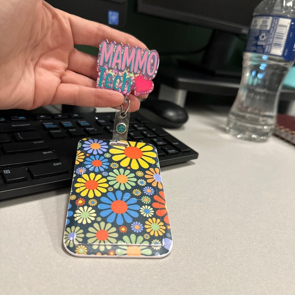 Mammography Tech Badge Reel, Badge Holder for Mammo Tech, Mammography ...