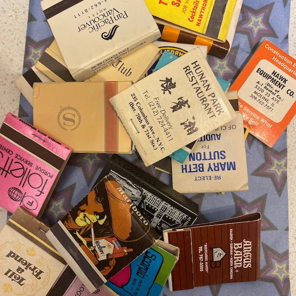 Vintage Match Book Lot, 20 Vintage Match Books, Vintage Matchbooks - Etsy