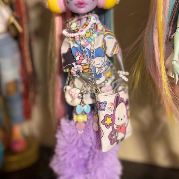 Custom OOAK Monster High Doll Kawaii Decora Kei Tokidoki Clawdeen Wolf ...