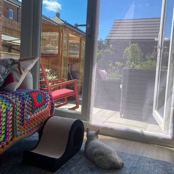 Custom Flat Cats Door Screens - Mesh Window Protection for Cats (with ...