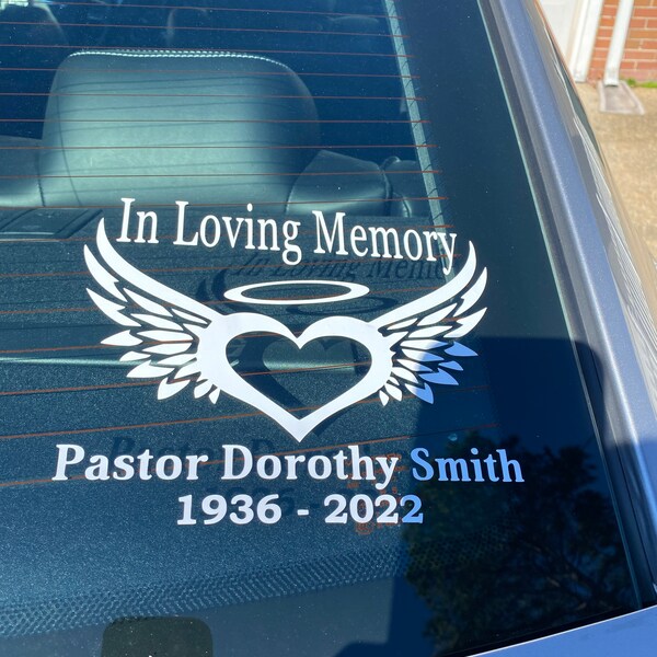 A Piece of Me Went With You Memorial Car Decal, Custom in Loving Memory ...
